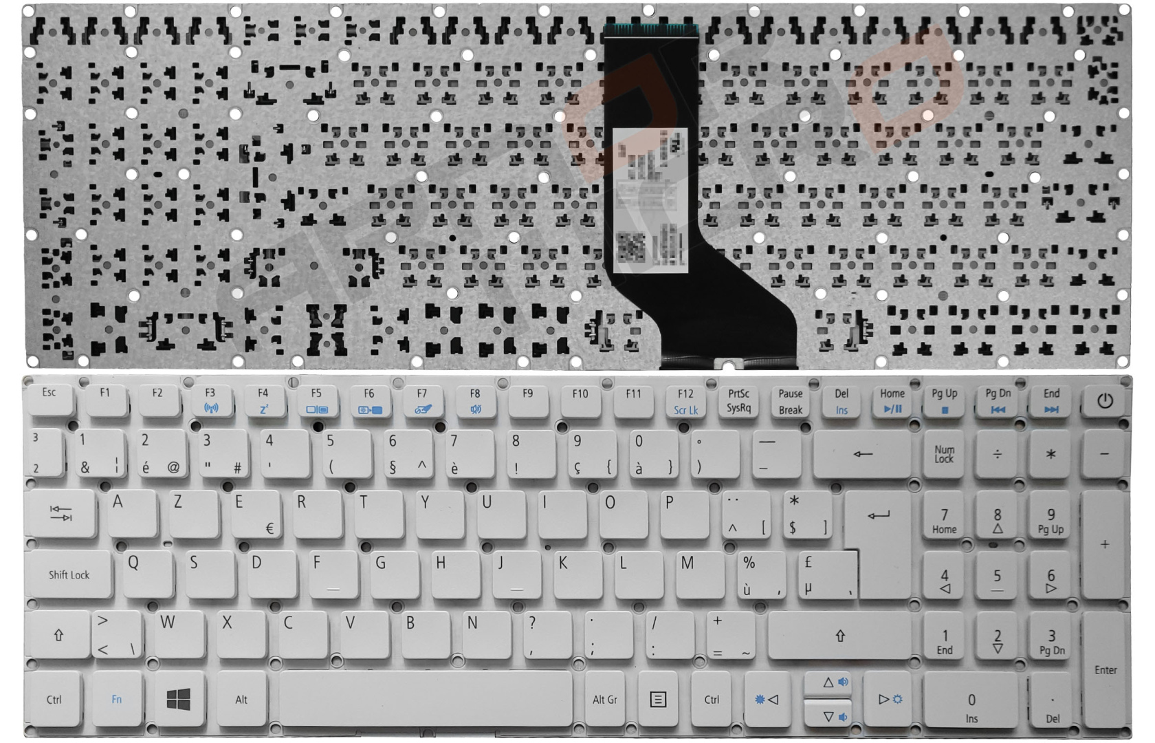 Clavier ACER NKI1513041 LV5T_A51W AEZAAB00020 ACM14H86B0 Belge Azerty