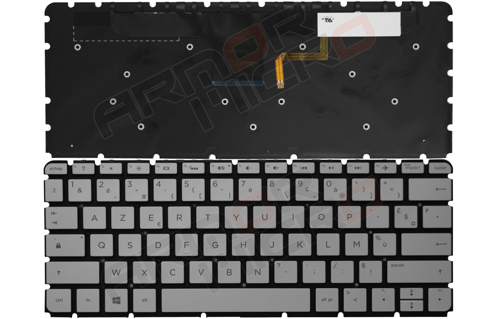 Clavier HP Envy 13-AB - Rétro-éclairage Original Français Azerty